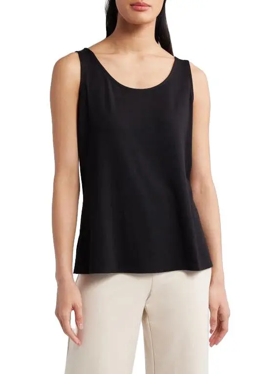 Eileen Fisher Scoop Neck Tank - Black