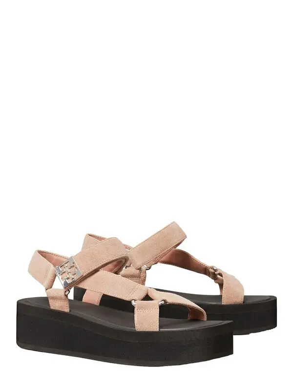 Tory Burch Mellow Platform Sandal - Malva/perfect Black/silver