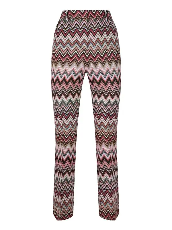Missoni Zigzag-pattern Trousers - Red