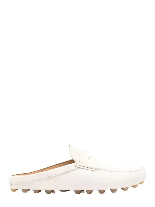TOD'S Leather Slippers - Neutrals