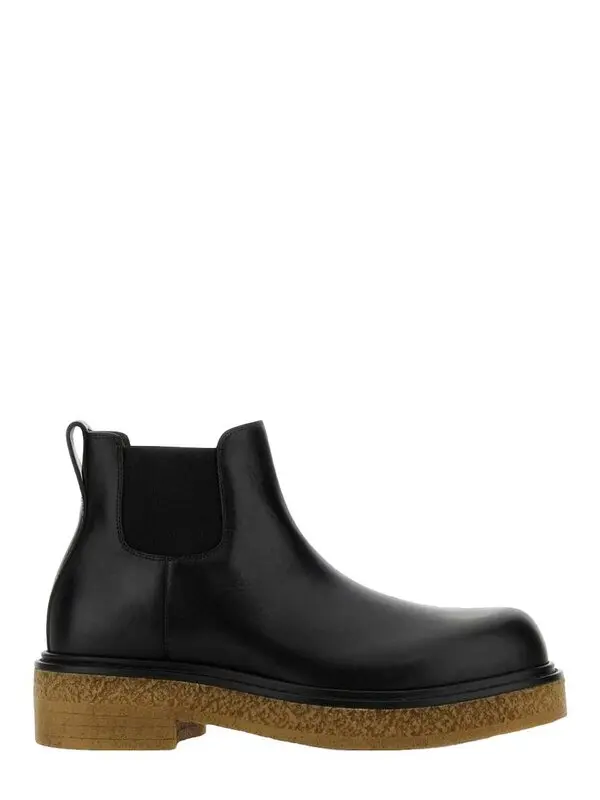 Bottega Veneta Haddock Leather Chelsea Boots - Black
