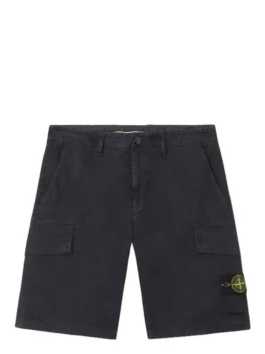 Stone Island Cotton Twill Cargo Bermuda Shorts - Midnight Blue