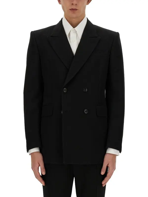 Alexander McQueen Double-breasted Regular Fit Jacket - Black