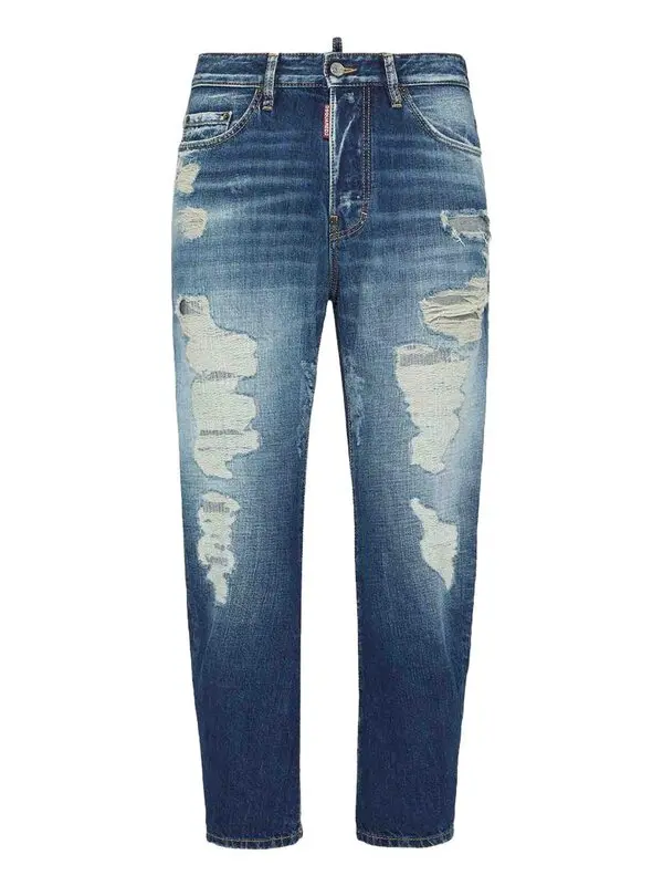 Dsquared2 Distressed Slim-fit Jeans - Denim Blue