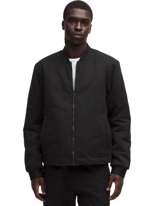 Lululemon Insulated Cotton-blend Bomber Jacket - Black