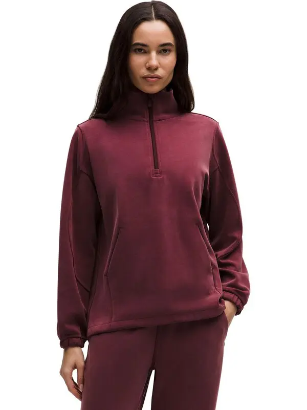 Lululemon Softstreme Half-zip - Burgundy Bay