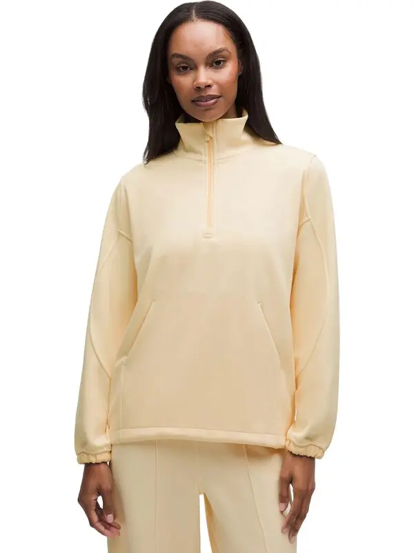 Lululemon Softstreme Half-zip - Butter Cream