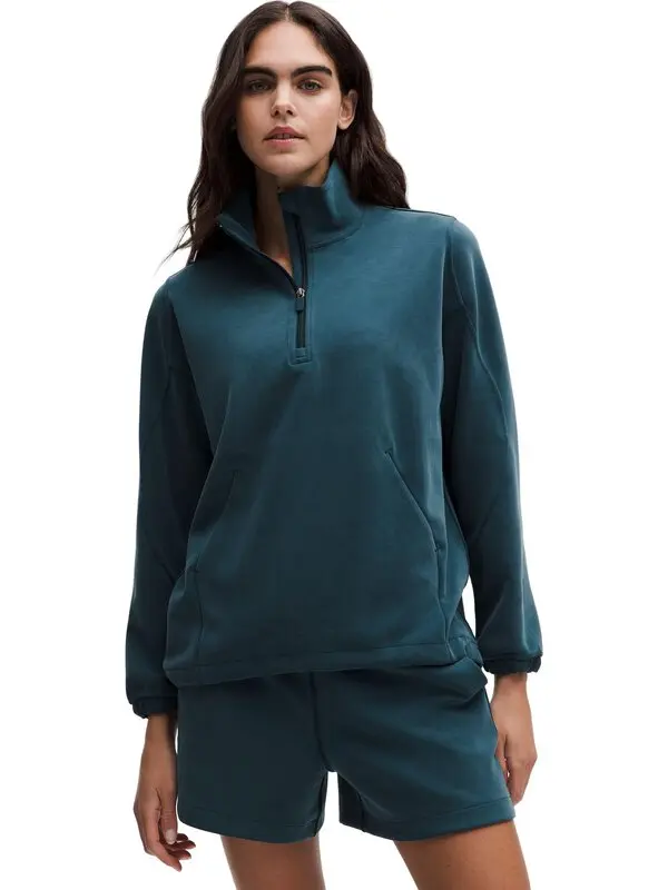 Lululemon Softstreme Half-zip - Indochine Blue