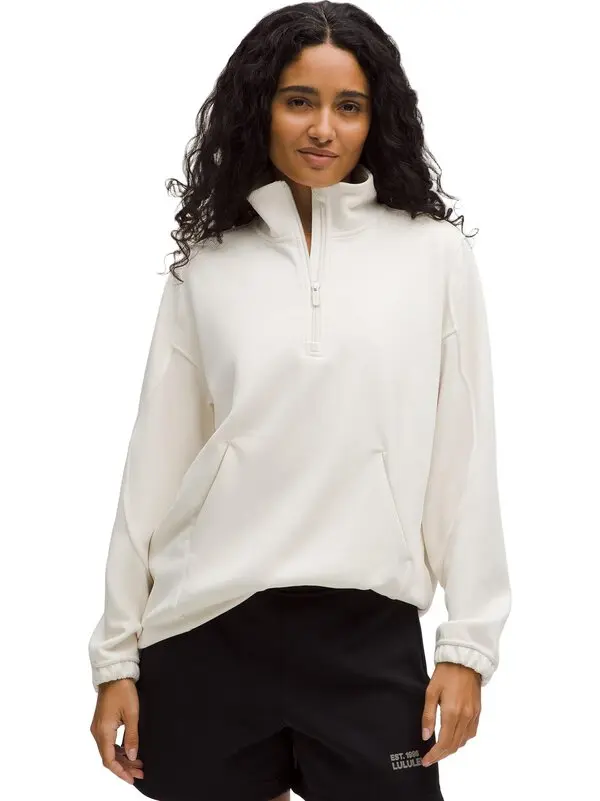 Lululemon Softstreme Half-zip - Light Ivory