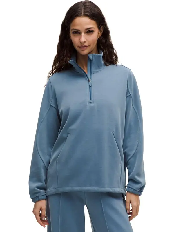 Lululemon Softstreme Half-zip - Steel Blue