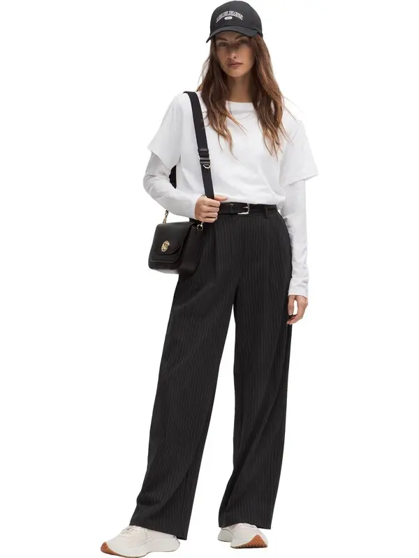 Lululemon Daydrift High-rise Wide-leg Trouser - Black/light Ivory