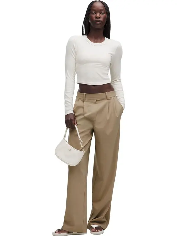 Lululemon Daydrift High-rise Wide-leg Trouser - Sheer Oak/light Ivory
