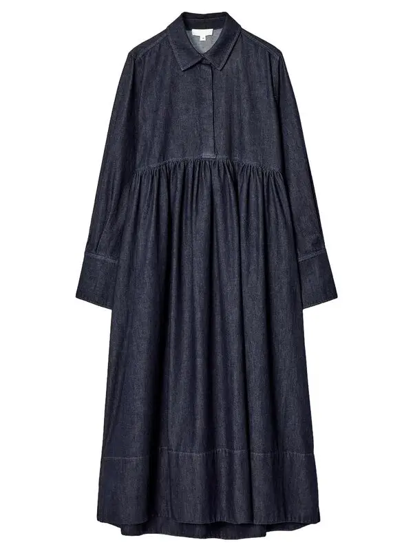 Cos Oversized Denim Shirt Dress - Indigo