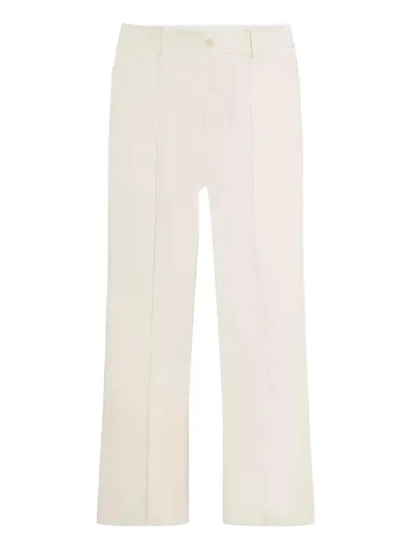 FRAME Cropped Flared Trousers - White