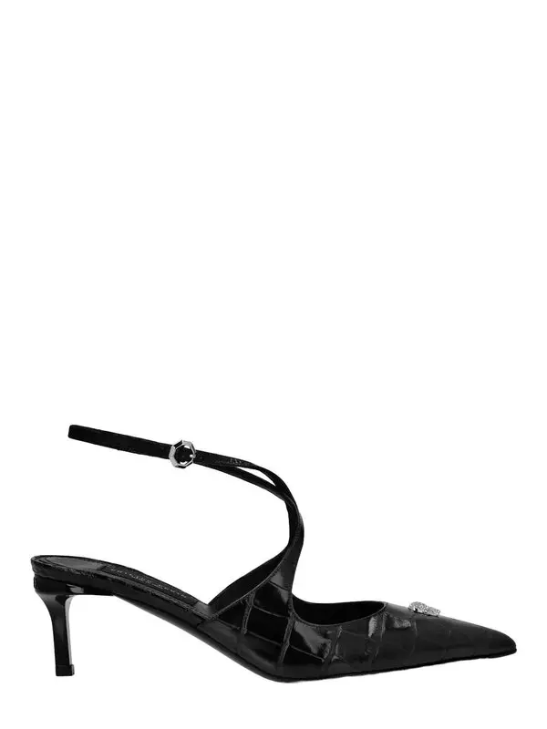 Philipp Plein Crocco-print Pumps - Black