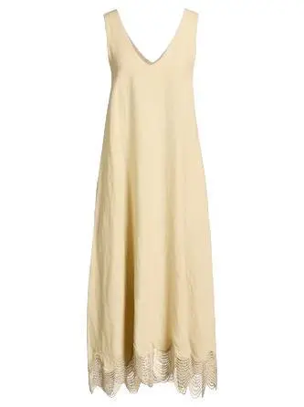 Alpha Studio Maxi Flared Dress - Beige