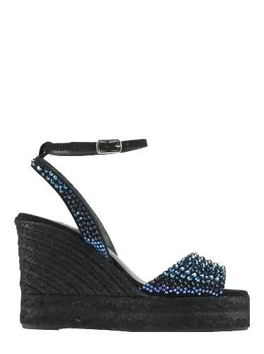CastaÑer Espadrille Wedge Sandals - Black
