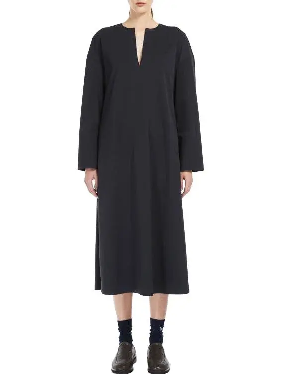 MM BY MAX MARA Mm Rapace Long Sleeve Jersey Midi Dress - Navy