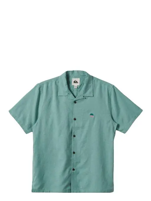 Quiksilver Flecky Island Camp Shirt - Jade Grey