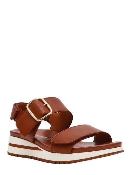 Anne Klein Evanti Platform Sandals - Cognac