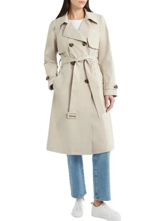 Sam Edelman Double-breasted Trench Coat - Birch