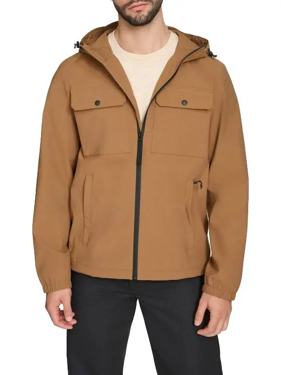 LEVI'S Hooded Rain Jacket - Worker Brown
