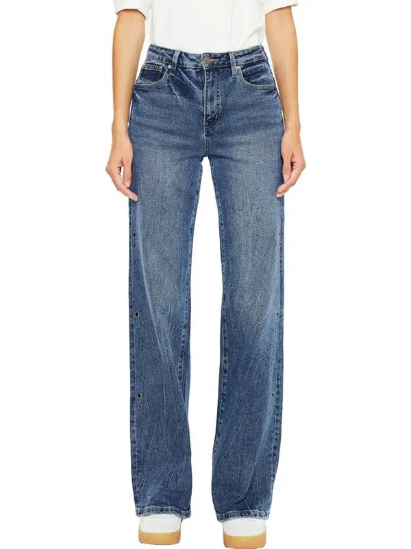 KANCAN Hailey High Rise Flare Jeans - Dark Wash