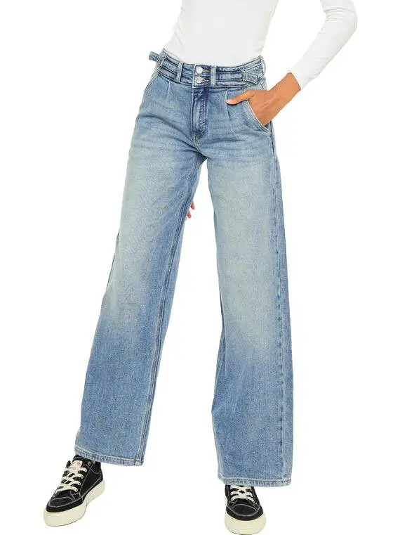 KANCAN Promise High Rise Wide Leg Jeans - Medium Wash