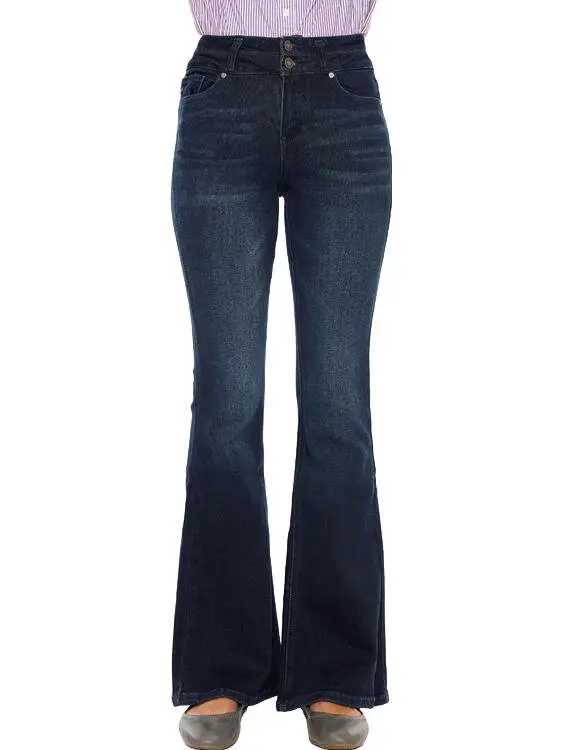 KANCAN Vida High-rise Flare Jeans - Dark Wash