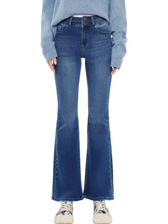 KANCAN Vida High-rise Flare Jeans - Medium Wash