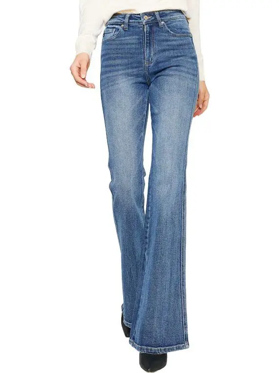KANCAN Luke High Rise Flare Jeans - Medium Wash