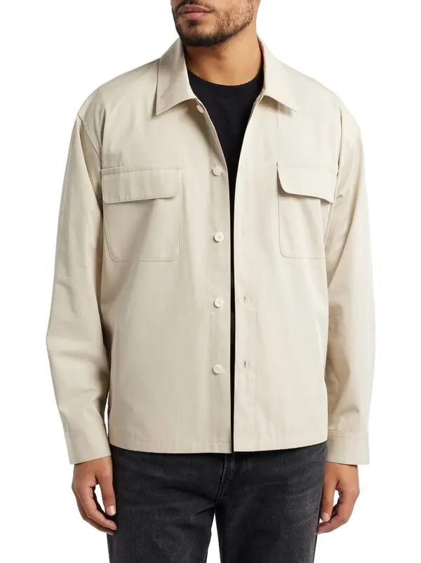 FRAME Double Pocket Overshirt - Light Beige