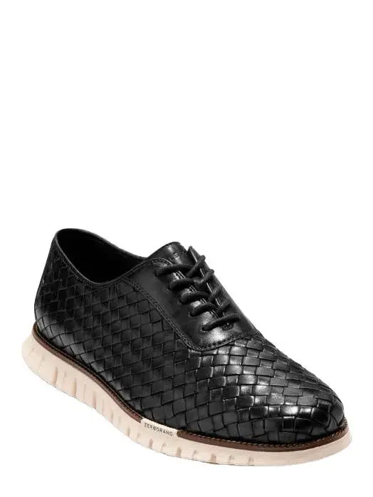Cole Haan Zerøgrand Remastered Woven Oxford - Black / Dark Natural / Ivory