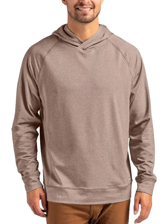Cutter & Buck Adapt Heather Hooded Pullover - Mushroom Heather