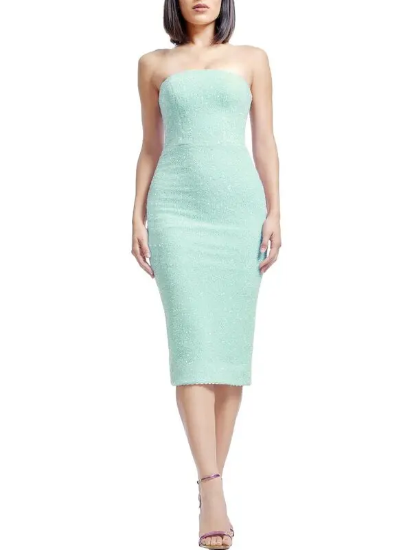 Dress The Population Viviana Sequin Sheath Dress - Sage