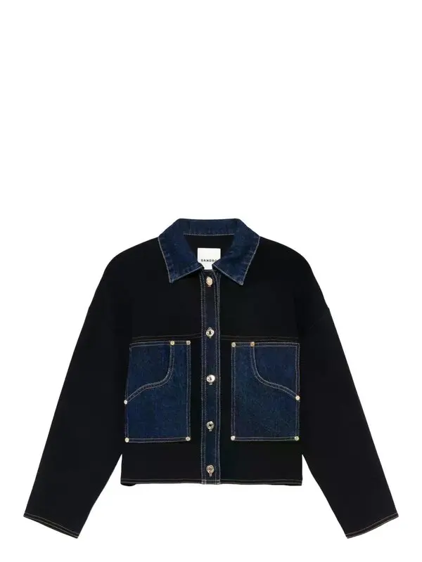 Sandro Layered Cardigan - Blue