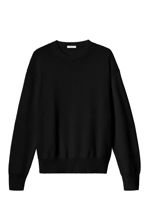 Lafayette 148 New York Plus-size Cotton-silk Crewneck Sweater - Black