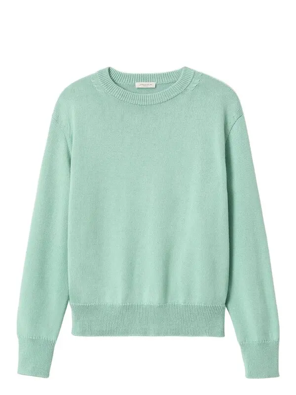 Lafayette 148 New York Cotton-silk Crewneck Sweater - Aurora Green