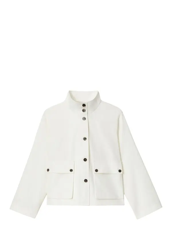 Lafayette 148 New York Technical Twill Jacket - White