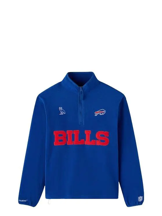 OVO X Nfl Buffalo Bills Polartec Quarterzip Fleece - Blue