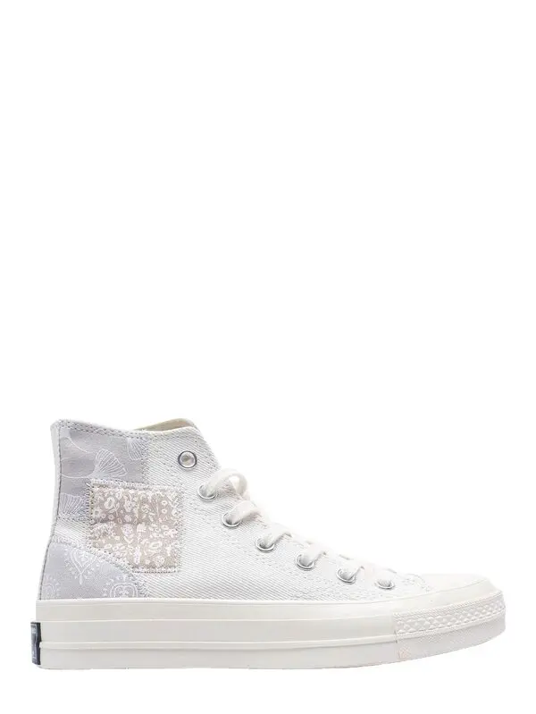CONVERSE Chuck 70 High Denim Patchwork Sneakers - White
