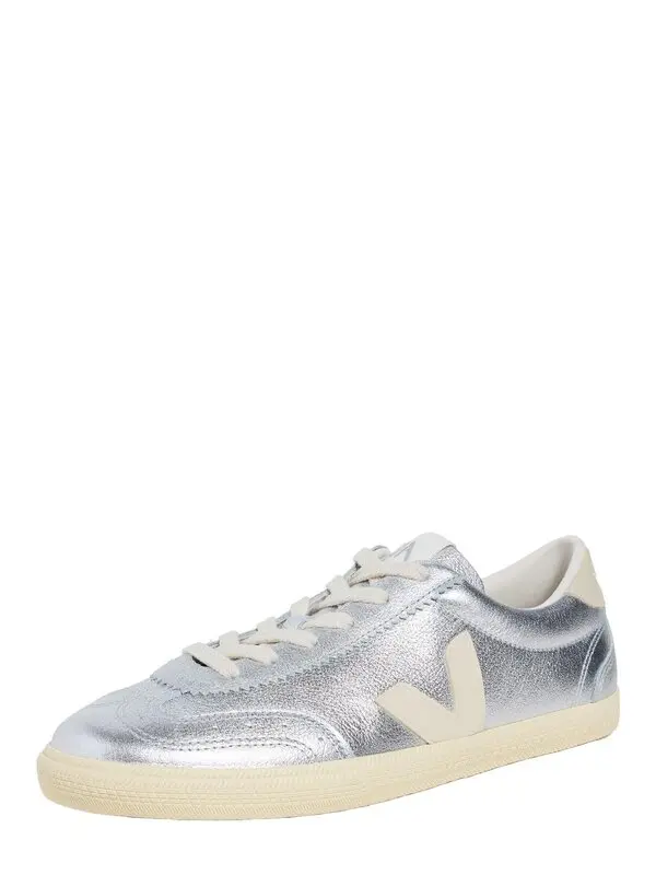 VEJA Volley Leather Sneakers - Silver/pierre