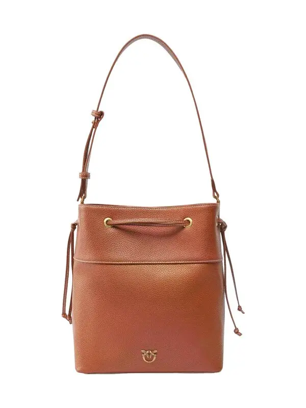 Pinko Love Birds Bucket Bag - Brown