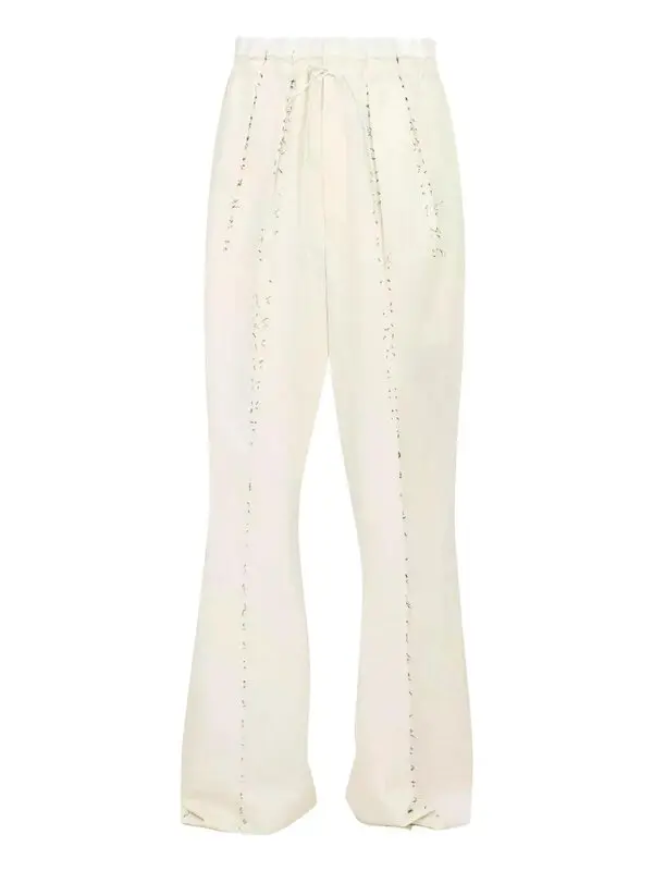 MAISON MARGIELA Cotton-linen Trousers - White