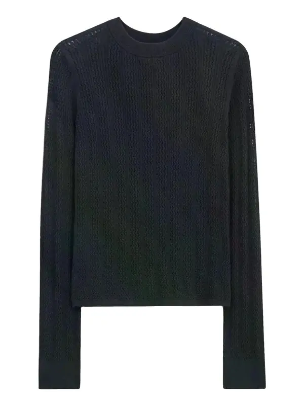Filippa K Lace Knit Top - Black