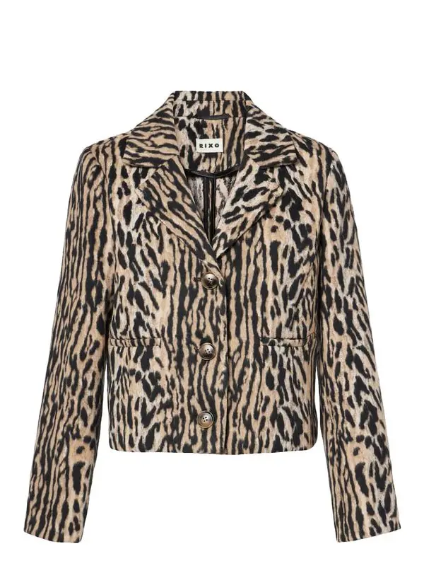 Rixo Leila Leopard-print Jacket - Brown