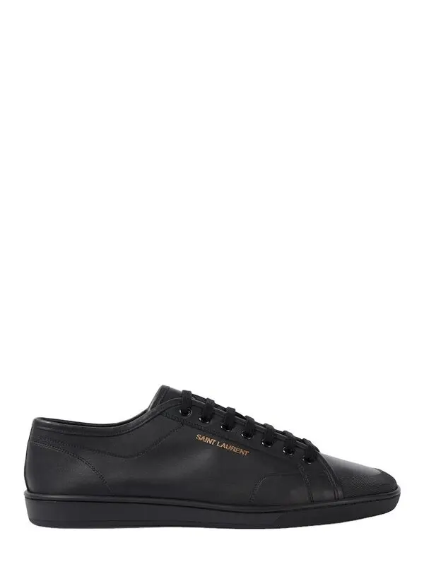 Saint Laurent Gym" Leather Sneakers - Black