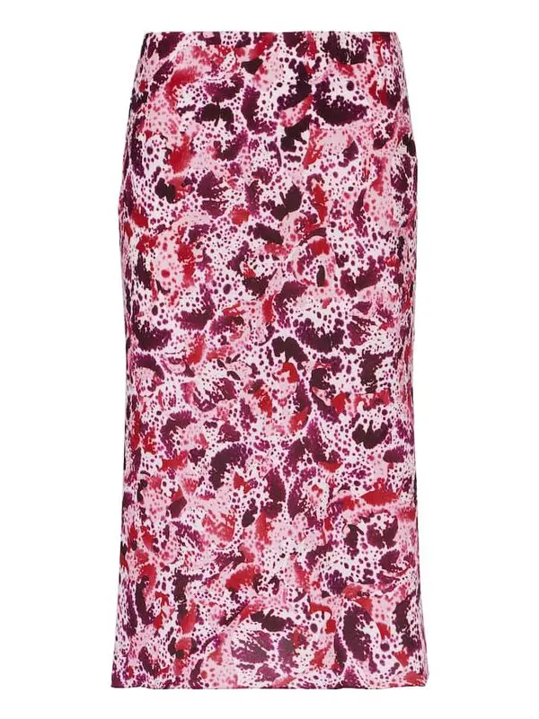 Dries Van Noten Floral Pencil Skirt - Purple