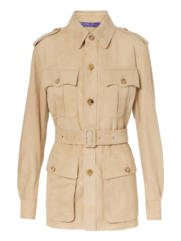Ralph Lauren Gabbie Suede Field Jacket - Beige
