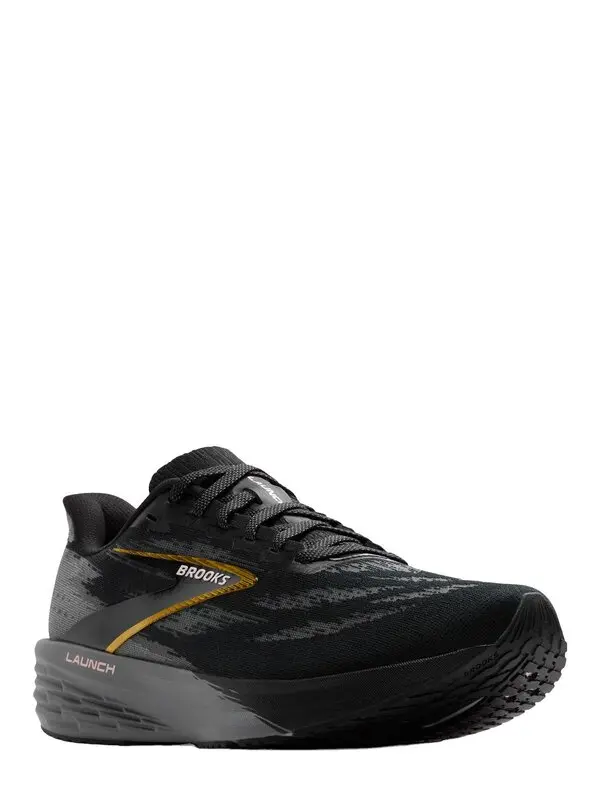 Brooks Launch Running Sneakers - Black/ Grey/ Gold